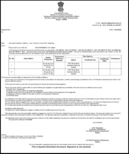 India CCOE/PESO/DGMS Ex certification – World Compliances
